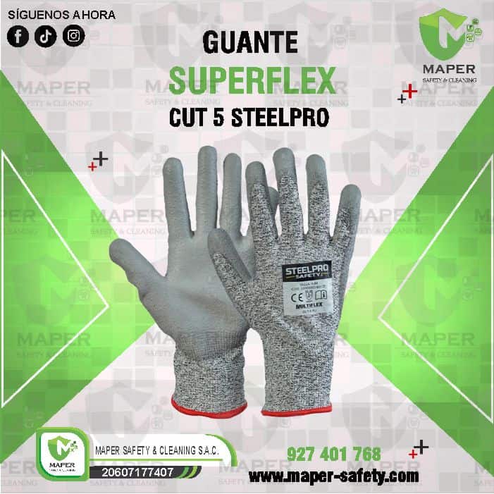 GUANTE SUPERFLEX CUT 5 STEELPRO – MaperSafetyTienda