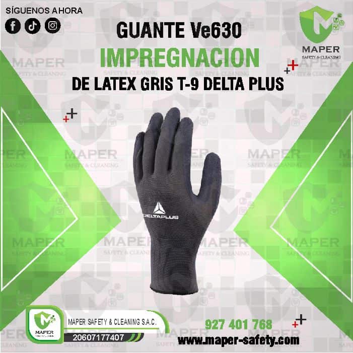 GUANTE VE630 IMPREGNACION DE LATEX GRIS T-9 DELTA PLUS – MaperSafetyTienda
