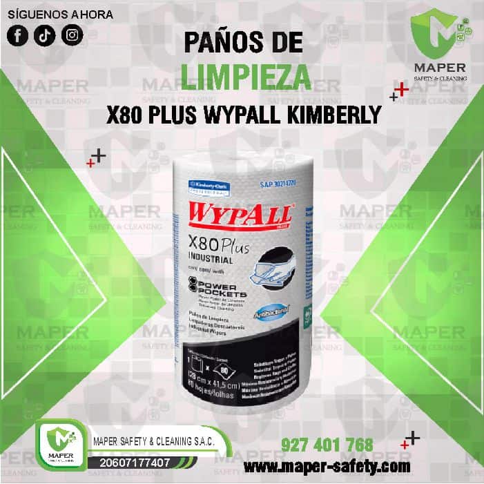 PAÑOS DE LIMPIEZA X80 PLUS WYPALL KIMBERLY – MaperSafetyTienda